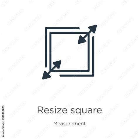 Resize Square Icon Vector Trendy Flat Resize Square Icon From Measurement Collection Isolated