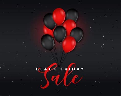 검은 금요일 판매 포스터 비행 풍선 Eps Uidownload