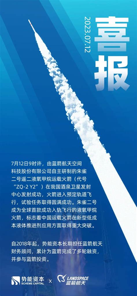 全球首枚！蓝箭航天液氧甲烷火箭朱雀二号遥二发射成功 势能伙伴 知乎