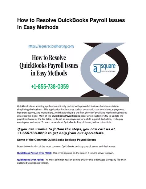 PPT How To Resolve QuickBooks Payroll Issues In Easy Methods PowerPoint Presentation ID