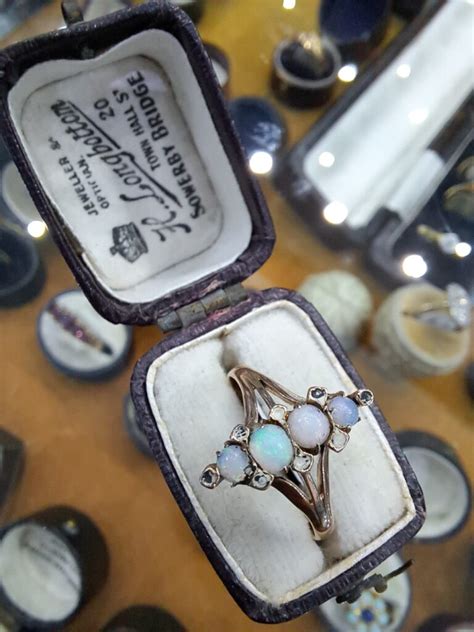 Split Shanked Edwardian Four Stone Opal Ring Delphi Antiques Dublin