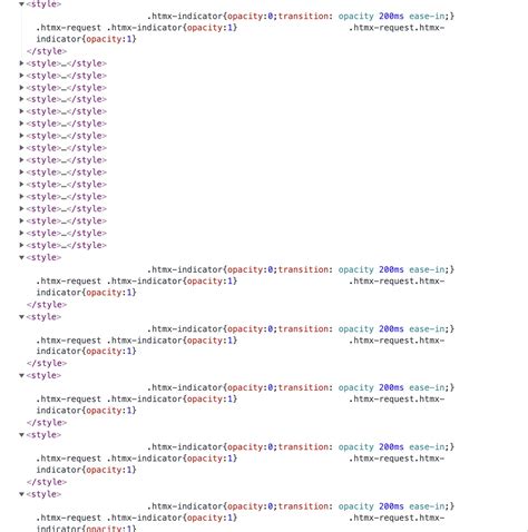 Insertindicatorstyles Inserts Styles On Every Request · Issue 693 · Bigskysoftwarehtmx · Github