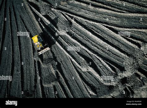 Open Pit Mine Aerial View Of Extractive Industry For Coal Top View Photo Captured With Drone