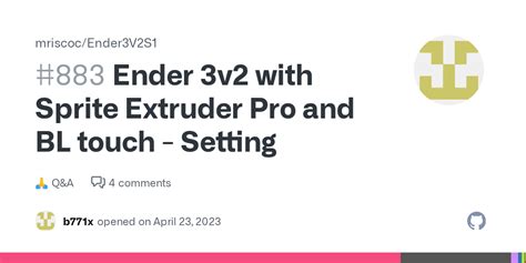 Ender V With Sprite Extruder Pro And BL Touch Setting Mriscoc Ender V S Discussion