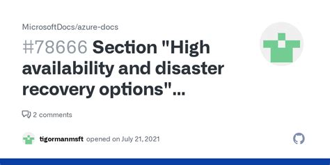 section high availability and disaster recovery options incorrect on 2 out of 3 bullet items