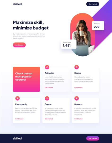 Frontend Mentor Skilled E Learning Landing Page Tailwind Css Coding