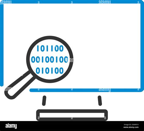 Data Analysing Icon Editable Bold Outline With Color Fill Design Vector Illustration Stock