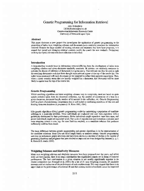 Genetic Programming For Information Retrieval Iet Conference Publication Ieee Xplore