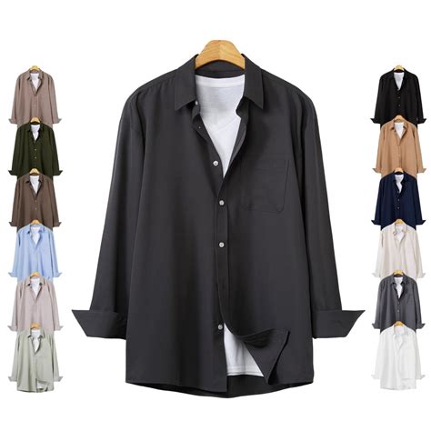 남자 오버핏 링클프리 셔츠 빅사이즈 13컬러 Hc306 에이블리