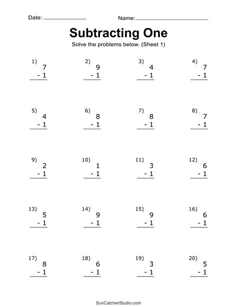 Grade 1 Subtraction Worksheets Printable Worksheets Hq