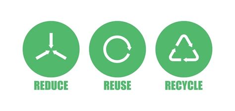 Premium Vector Reduce Reuse Recycle Icon Set Bio Trash Illustration