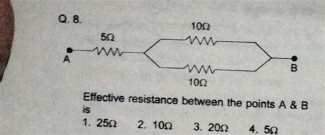 Effective Resistance Between The Points A B Is Filo
