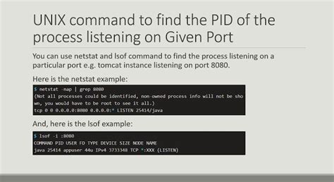 Preview How To Find Pid Of Process Listening On A Port In Linux