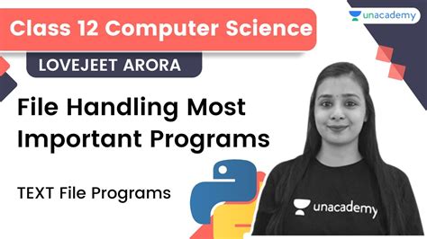 File Handling Most Important Programs Text File Programs Cbse Class 12 Lovejeet Arora