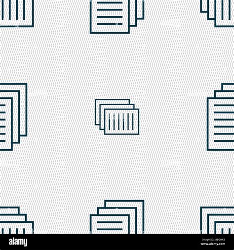 Copy File Sign Icon Duplicate Document Symbol Seamless Abstract Background With Geometric