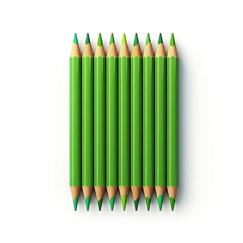 Premium Vector Green Color Pencil Gradient Vector White Background Isola