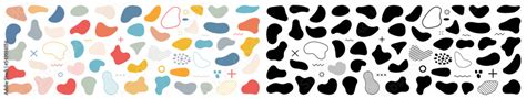 Abstract Blotch Shape Liquid Shape Elements Random Blotches And