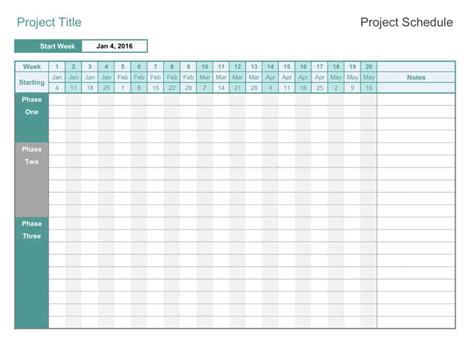Project Schedule Excel Template Construction Documents And Templates