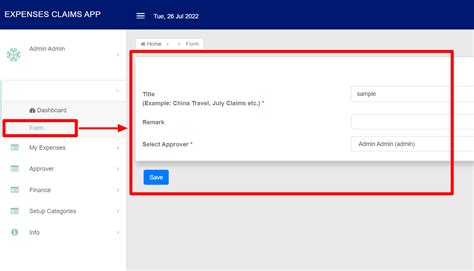 form menu