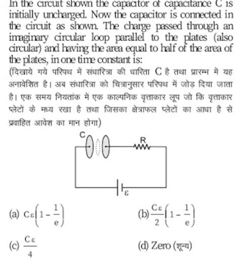 Answered In The Circuit Shown The Capacitor Of Capacitance C Is Kunduz