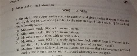 Chap 8 343 2 Assume That The Instruction Xchg