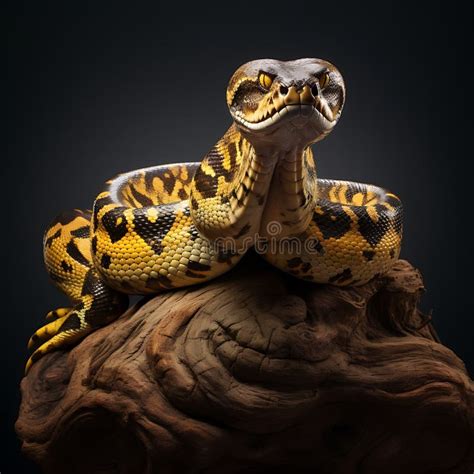 Ultra Realistic Python On Isolated Background With Detailed Scales