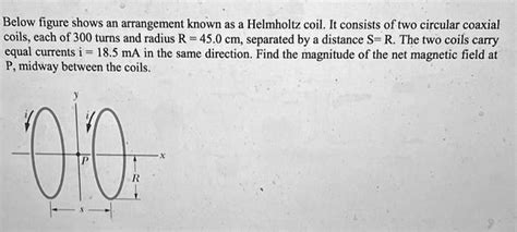 Solved Below Figure Shows An Arrangement Known As A Helmholtz Coil It Consists Of Two Circular