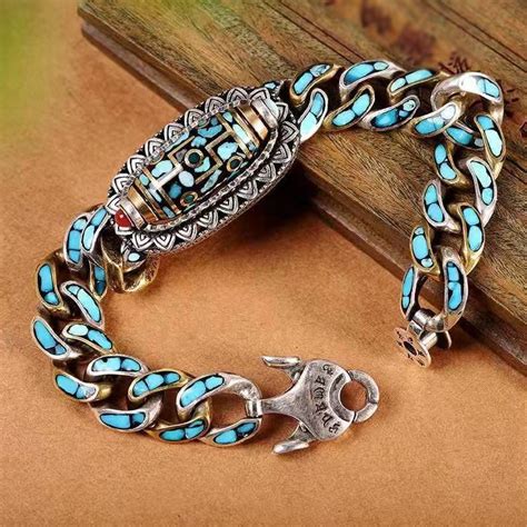 Sex Teckens Mantra Bead Armband Bellblom