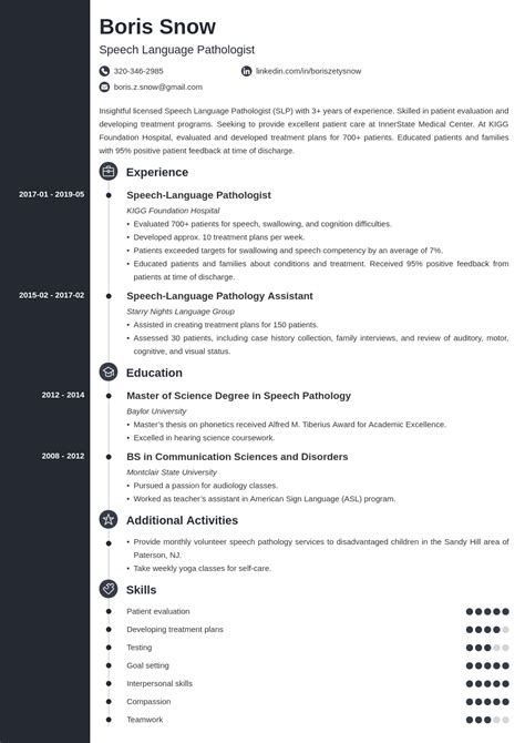 Speech Pathologist Resume Slp Resume Examples Tips