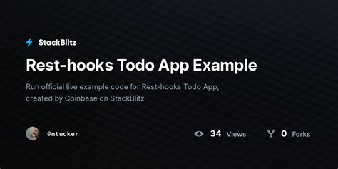 Rest Hooks Todo App Example Stackblitz