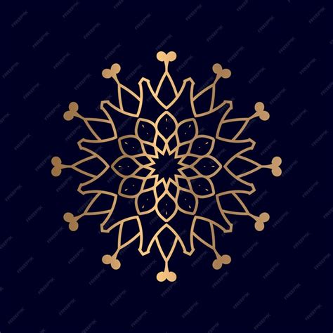 골든 만다라 아라베스크 패턴 아랍어 이슬람 원형 모양 벡터 프리미엄 벡터