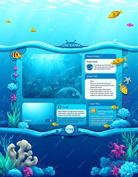 Underwater Layout For An Ocean Loving Streamer With Blue And Gree