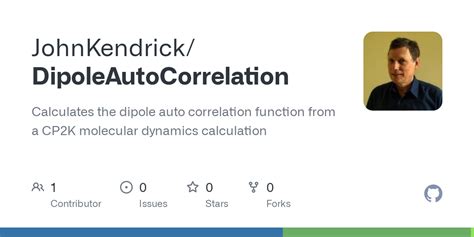 Github Johnkendrick Dipoleautocorrelation Calculates The Dipole Auto Correlation Function
