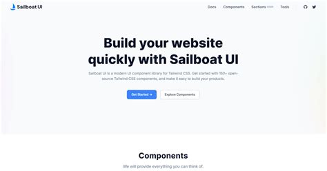 Sailboat Ui Ui Component Library All Utilitycss