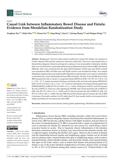 Pdf Clinical Medicine Causal Link Between Inflammatory Bowel Disease