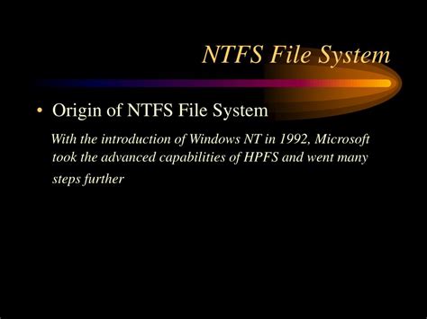 PPT Window NT File System PowerPoint Presentation Free Download ID 3208843