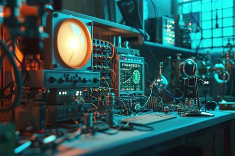 Premium Photo Electronic Experiment Observation Physics Study Concept