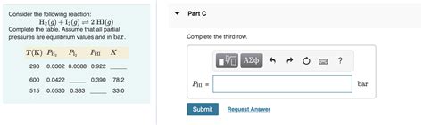Solved Consider The Following Reaction H2 G I2 G ⇌2hi G