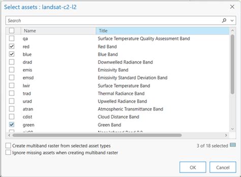Select Stac Assets—arcgis Pro Documentation