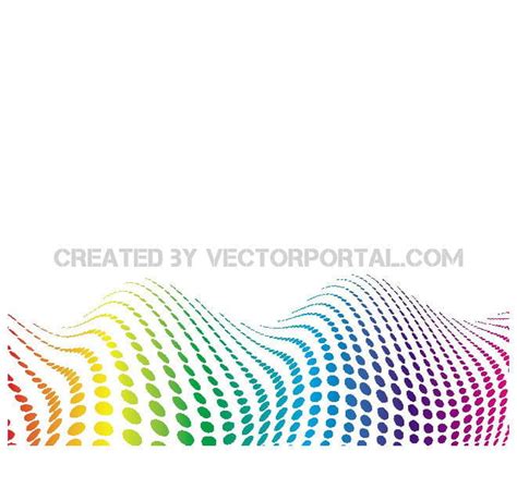 물결 모양의 점 벡터 배경 10 Eps Uidownload
