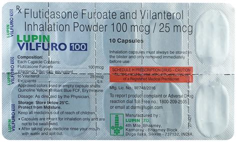 Breo Ellipta Fluticasone Furoate Vilanterol Powder For Inhalation