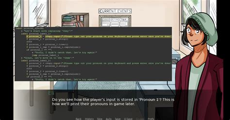 Custom Pronoun System Ren Py By Oneirocritica Games