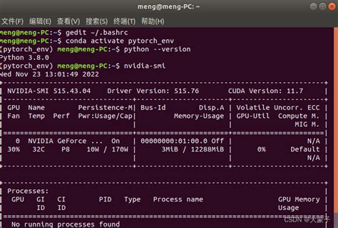 linux下的pytorch安装及踩坑记录（亲测有效2022 11 23） python 3 8 0 default nov 6 2019