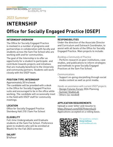 Come Join Our Office For Socially Engaged Practice This Summer As An Intern Creative St