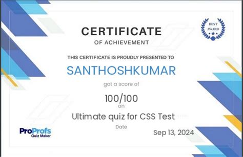 Santhosh Kumar R On Linkedin Css Quiz