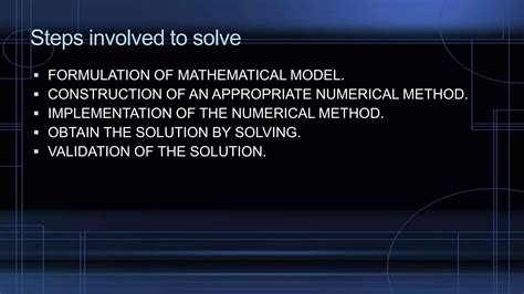 Numerical Methods And Its Applications Pptx