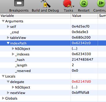 Iphone Xcode Debugger View Value Of Variable Stack Overflow
