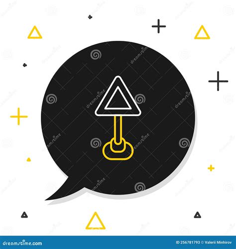 Line Triangle Warning Blank Icon Isolated On White Background Traffic Rules And Safe Driving