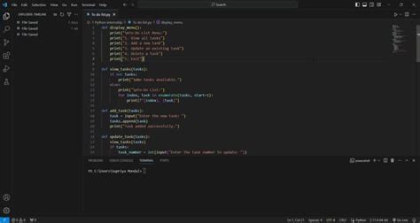 Video Sreeja Saha On Linkedin Python Project Todolist Taskmanagement Programming Task1