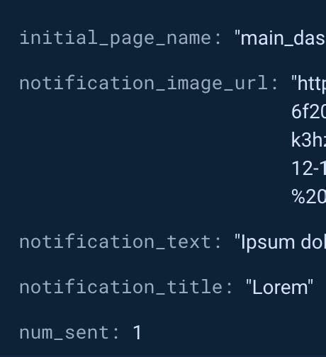 notification image sent when manually triggered but not via user action